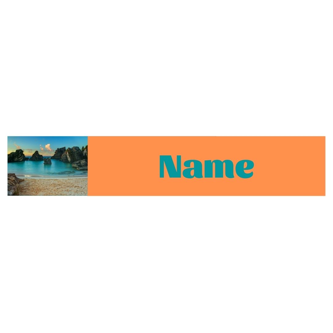 Back to School Labels- Beach Sunset - The Stationery Store & Authorized ...