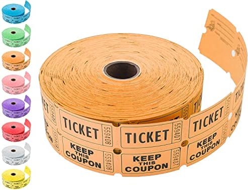 DOUBLE ROLL ADMIT TICKETS -ORANGE - The Stationery Store & Authorized ...