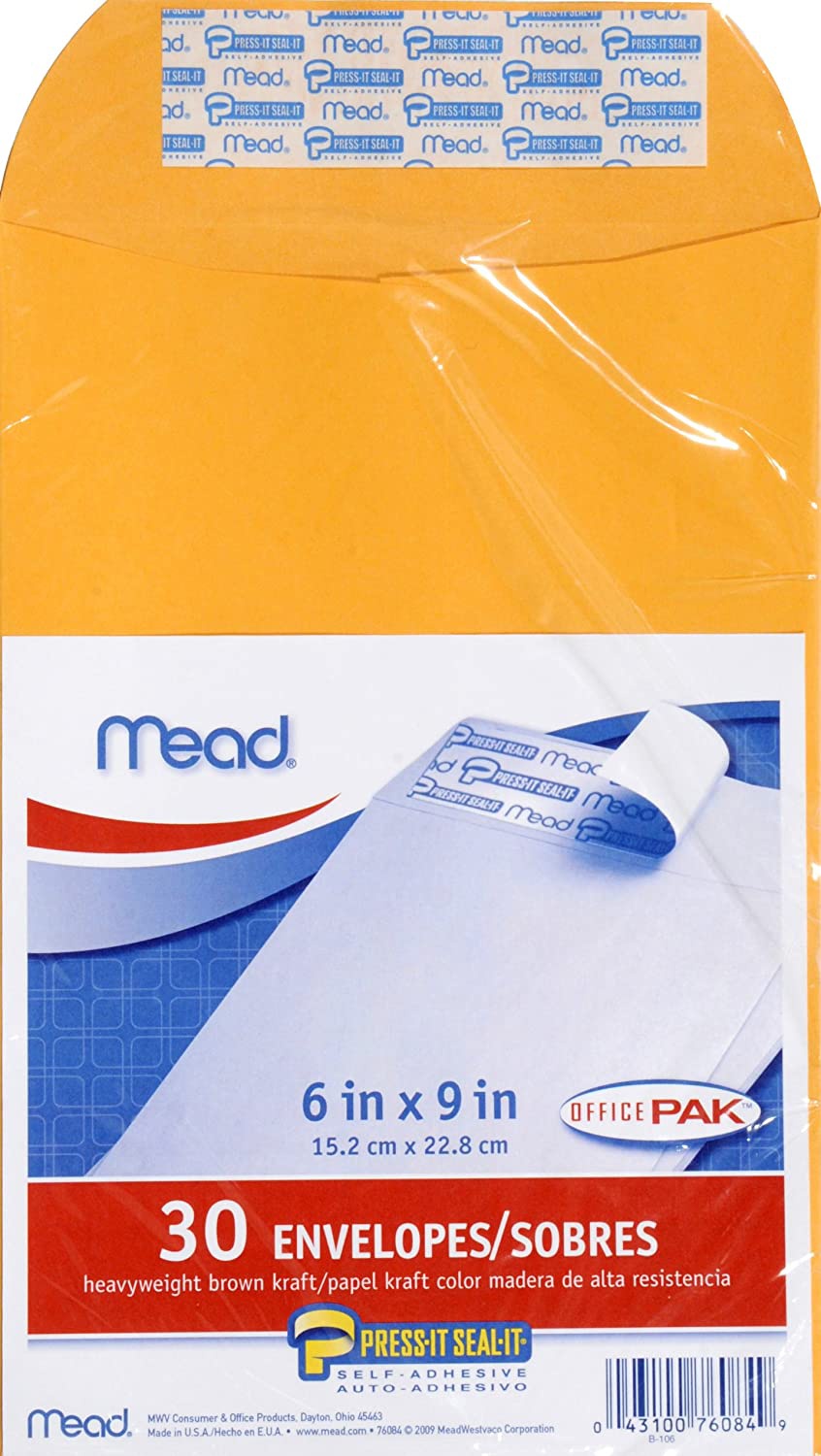 MEAD- ENVELOPES- KRAFT 6 X 9 - 30PK - The Stationery Store & Authorized ...