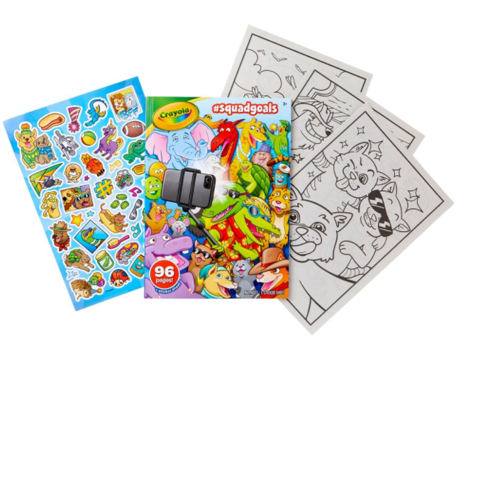 CRAYOLA - SQUADGOALS 96 PAGE COLORING BOOK - The Stationery Store ...