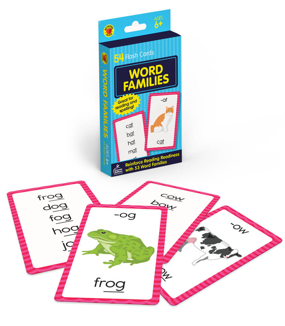 CARSON-DELLOSA - Word Families Flash Cards Grade 1-3 - The Stationery ...