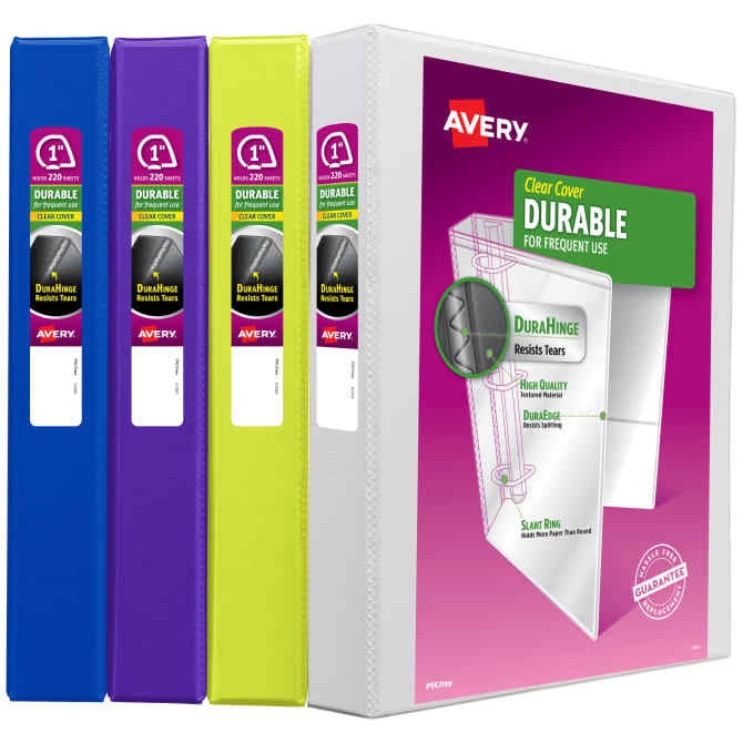 AVERY - BINDER,DURABLE, 1" ASST. CLR | The Stationery Store ...