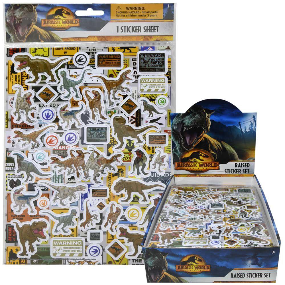 UNITED PACIFIC DESIGNS - JURASSIC WORLD RAISED STICKER SHEET - The ...