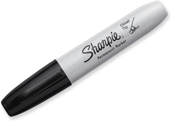 SHARPIE - CHISEL TIP PERMANENT MARKERS, BLACK - The Stationery Store ...