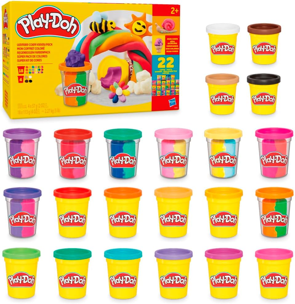 PLAY-DOH - ULTIMATE COLOR VARIETY - 22 PACK - ASSORTED COLORS - The ...
