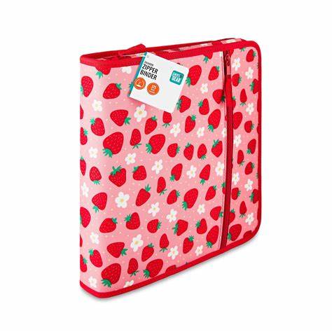 PEN AND GEAR - 2" INCH - 3 RING BINDER - STRAWBERRIES - The Stationery ...